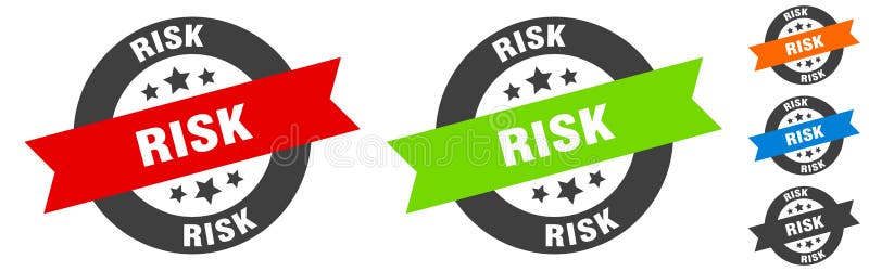 Risk Stamp. Risk Round Ribbon Sticker. Tag Stock Vector - Illustration ...