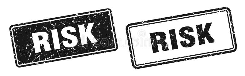 Risk Stamp Set. Risk Square Grunge Sign Stock Vector - Illustration of ...