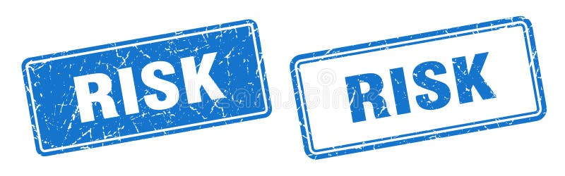 Risk Stamp Set. Risk Square Grunge Sign Stock Vector - Illustration of ...