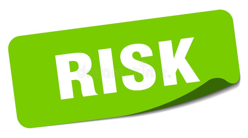 Risk sticker. risk label stock vector. Illustration of background ...