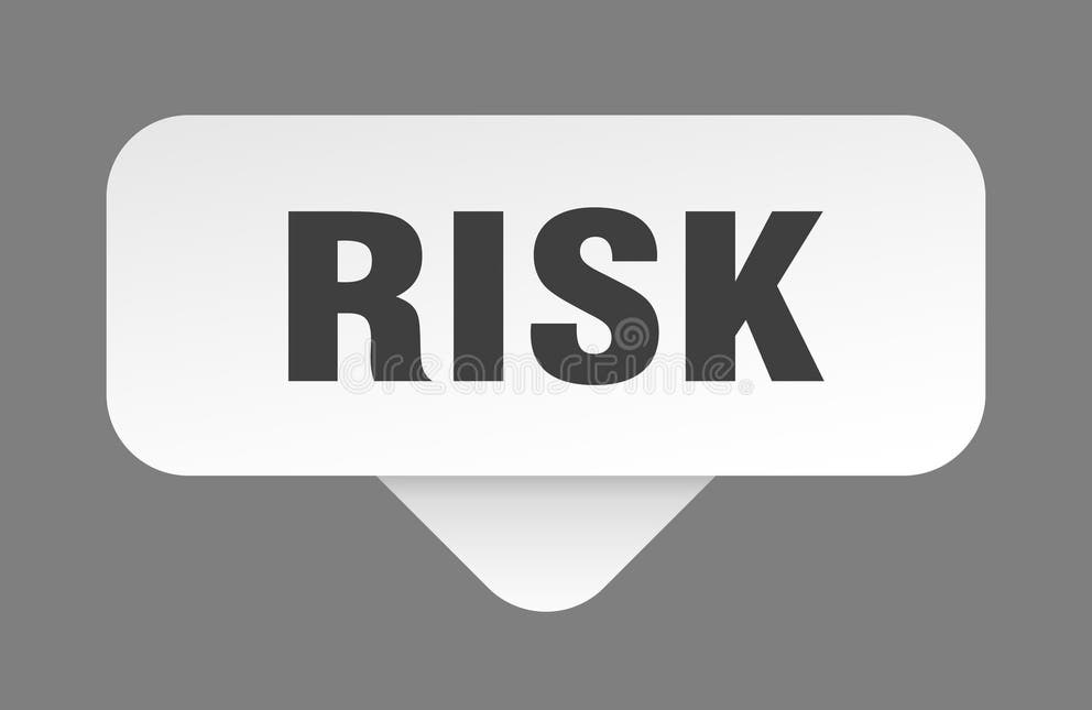 Risk Sticker. Risk Sign Isolated on Gray Background Stock Vector ...