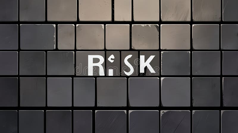 Risk Text on Gray Block Background Stock Image - Image of risk, report ...