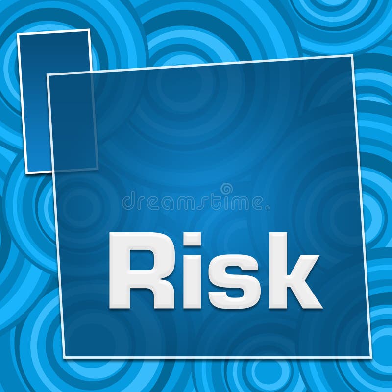 Risk Blue Rings Circular Background Squares Text Stock Illustration ...