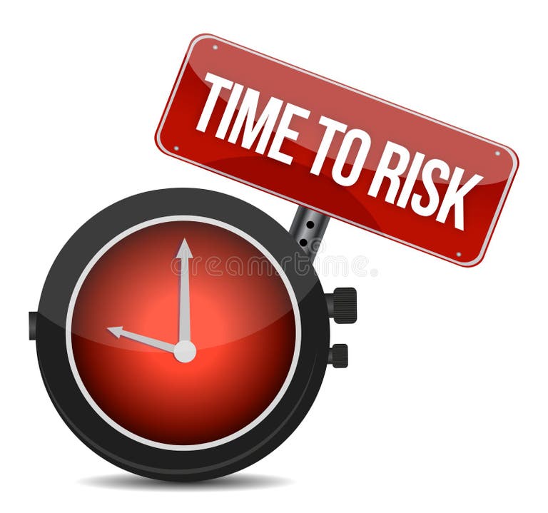 Risk time concept clock stock illustration. Illustration of market ...