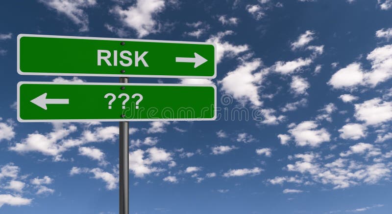 Risk, ??? traffic sign stock illustration. Illustration of light ...