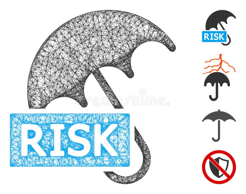 Risk Umbrella Web Vector Mesh Illustration Stock Illustration ...