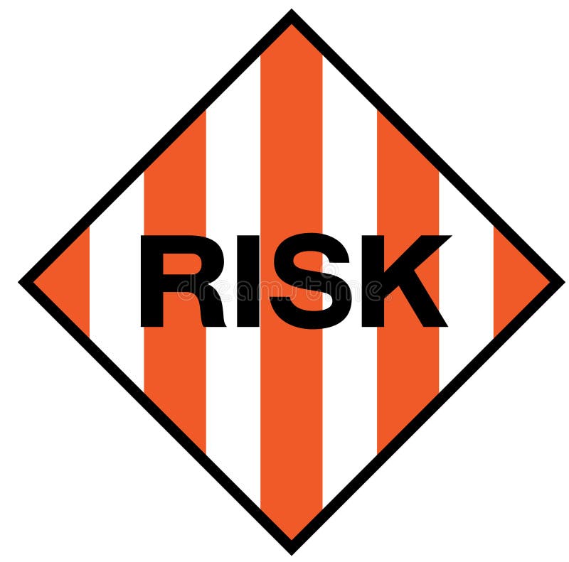Risk warning sign stock vector. Illustration of joke - 142132847