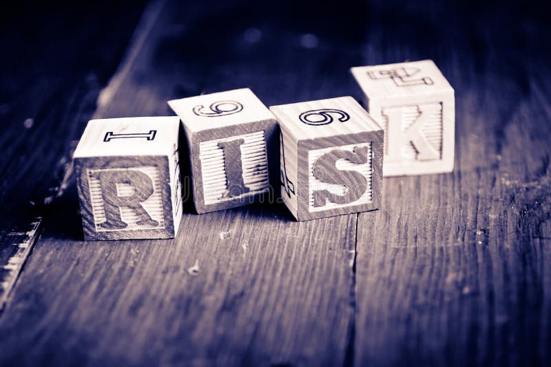 Risk wood blocks stock image. Image of color, cube, character - 35920595