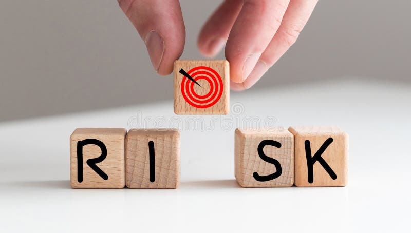 RISK Wooden Blocks of Business Concept on White Background. Stock Photo ...