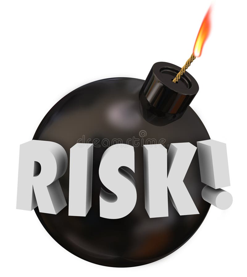 Risk Word Black Round Bomb Danger Warning Potential Problem Stock ... Risk Word Black Round Bomb Danger Warning Potential Problem Stock ...