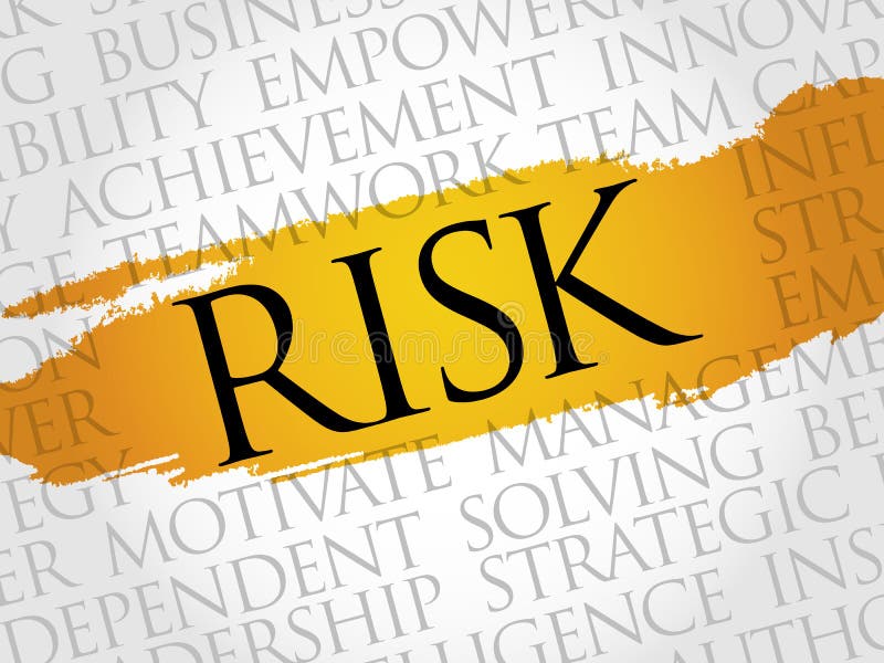 Risk word cloud stock illustration. Illustration of future - 201919259