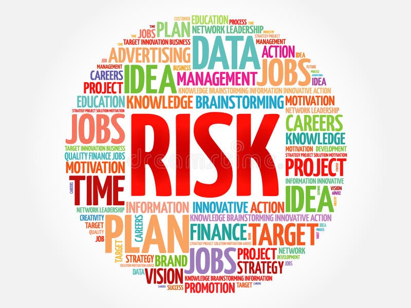 RISK word cloud stock illustration. Illustration of opportunity - 205713010