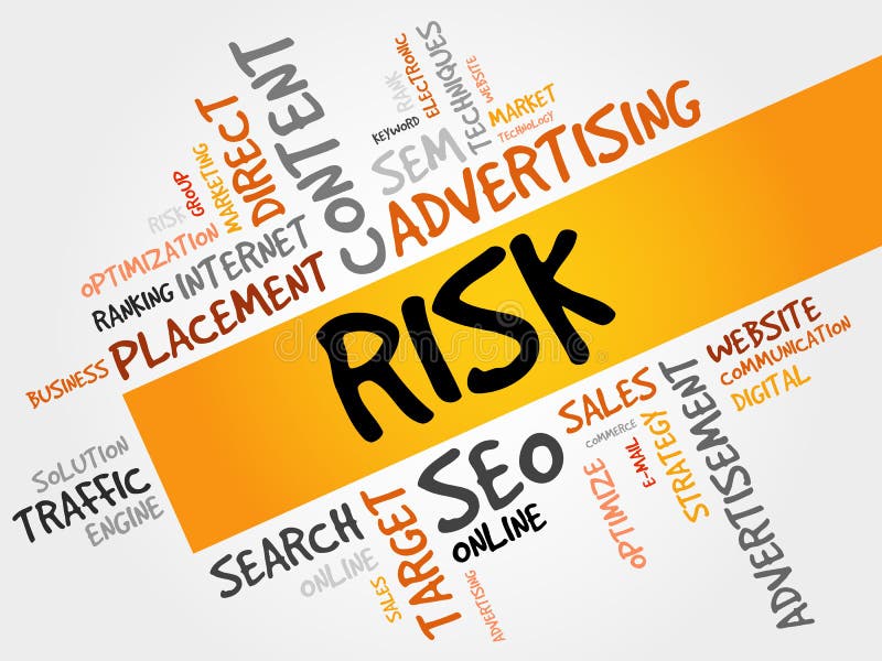 RISK word cloud stock illustration. Illustration of decision - 200329689