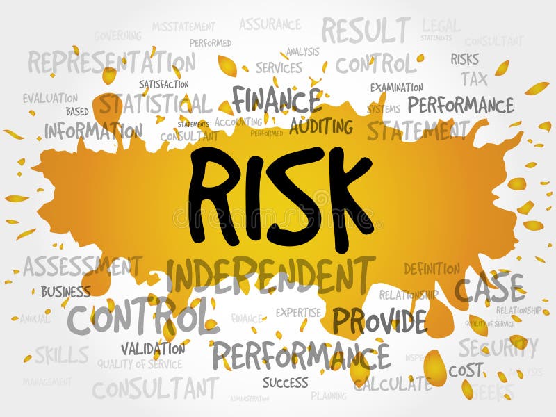 RISK word cloud stock illustration. Illustration of challenge - 200705856