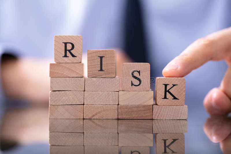 Risk Word on Falling Cubes stock photo. Image of downward - 103337136