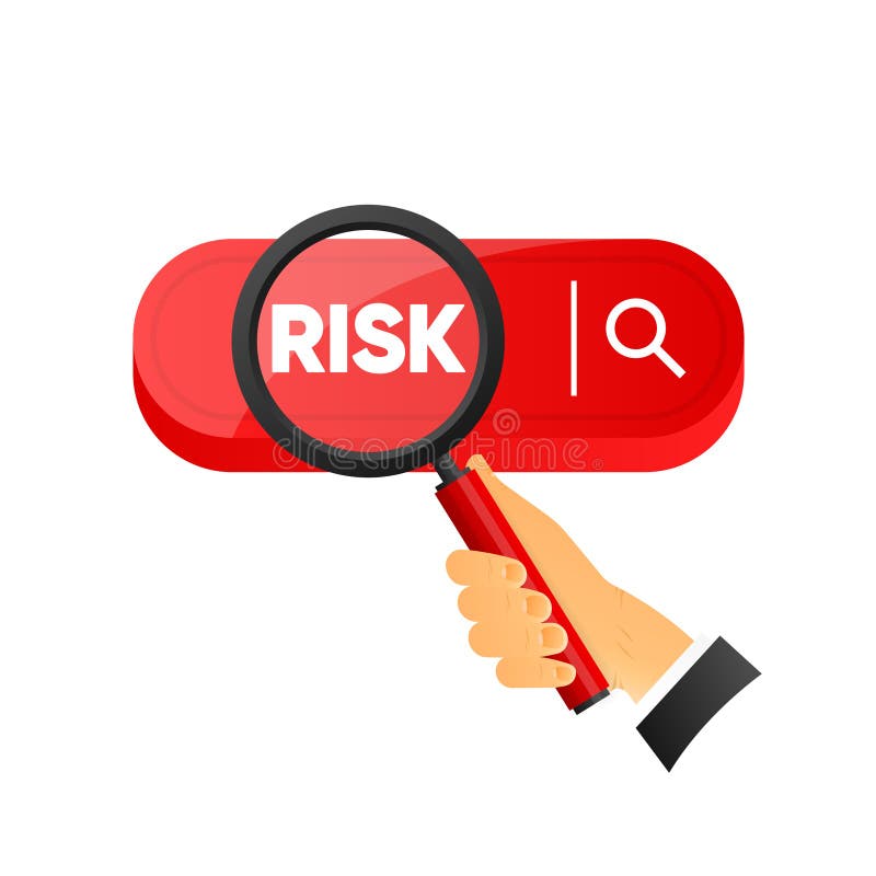Risk Word Magnifying Glass on Search Bar on White Background. Risk ... Risk Word Magnifying Glass on Search Bar on White Background. Risk ...