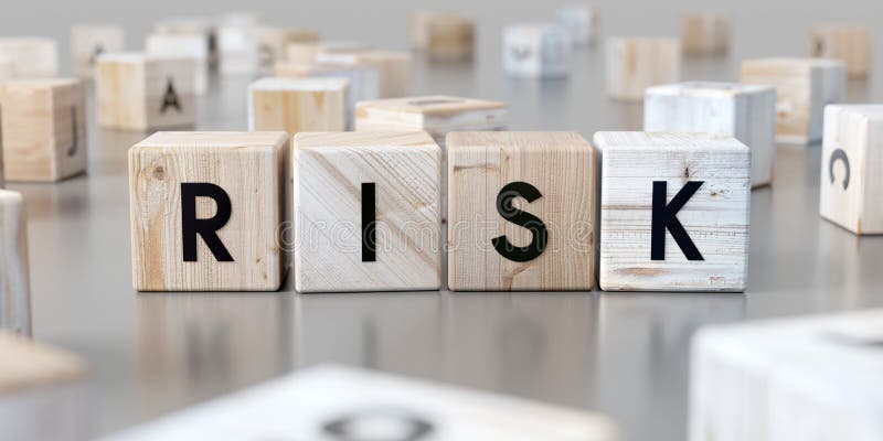 Risk - Word on Wooden Blocks - 3D Illustration Stock Illustration ...