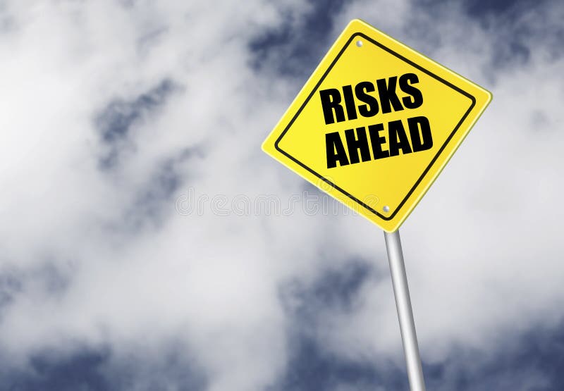 Risks Ahead Road Sign stock image. Image of assistance - 22267927
