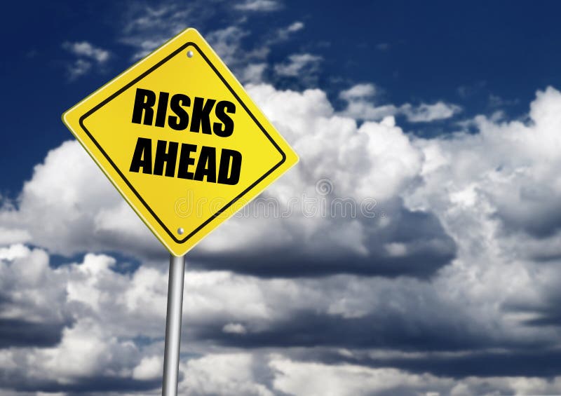 Risks Ahead Road Sign stock image. Image of assistance - 22267927