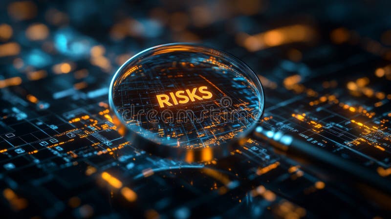 Risks Magnified Digital Technology Circuit Board Stock Illustration ...