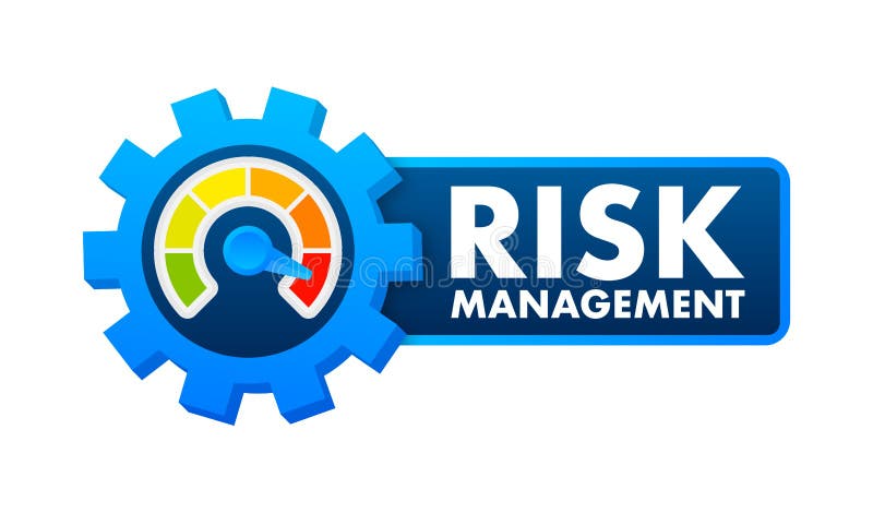 Risks Management Icon, Label. Vector Stock Illustration. Stock Vector ...