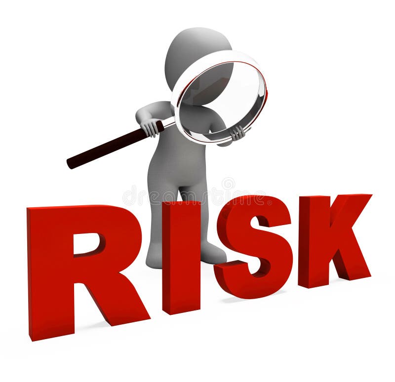Risky Character Shows Dangerous Hazard or Risk Stock Illustration ...