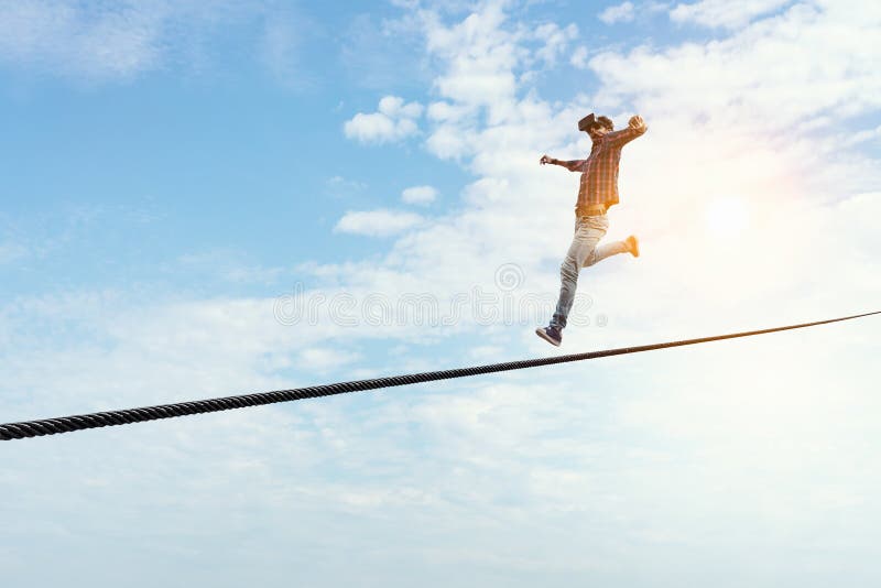 Risky and Determined To Do it Stock Photo - Image of fall, assistance ...