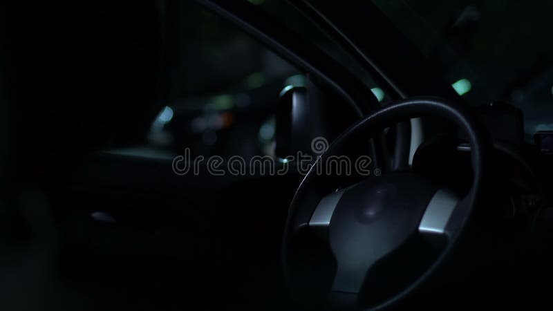 Risky Robber Breaking Lock and Worming into Vehicle, Starting Engine ...