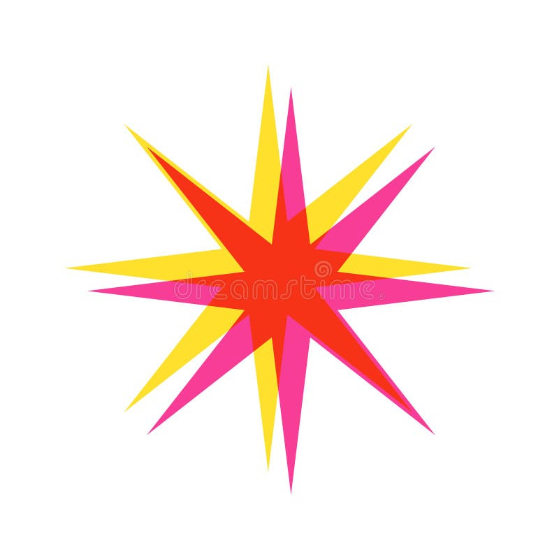 Risograph Star Sparkling Refraction Effect Stock Vector - Illustration ...