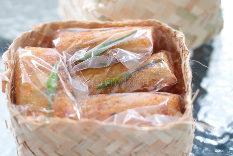 Risoles Cake Risoles Cake Placed in a Woven Bamboo Box Stock Photo ...