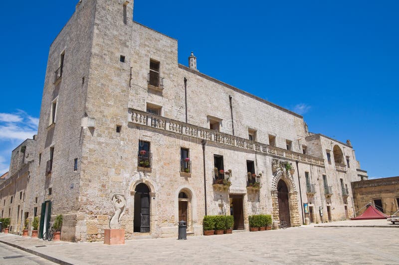 Risolo Palace. Specchia. Puglia. Italy. Stock Image - Image of ...