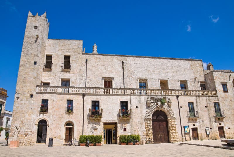 Risolo Palace. Specchia. Puglia. Italy. Stock Photo - Image of fortress ...