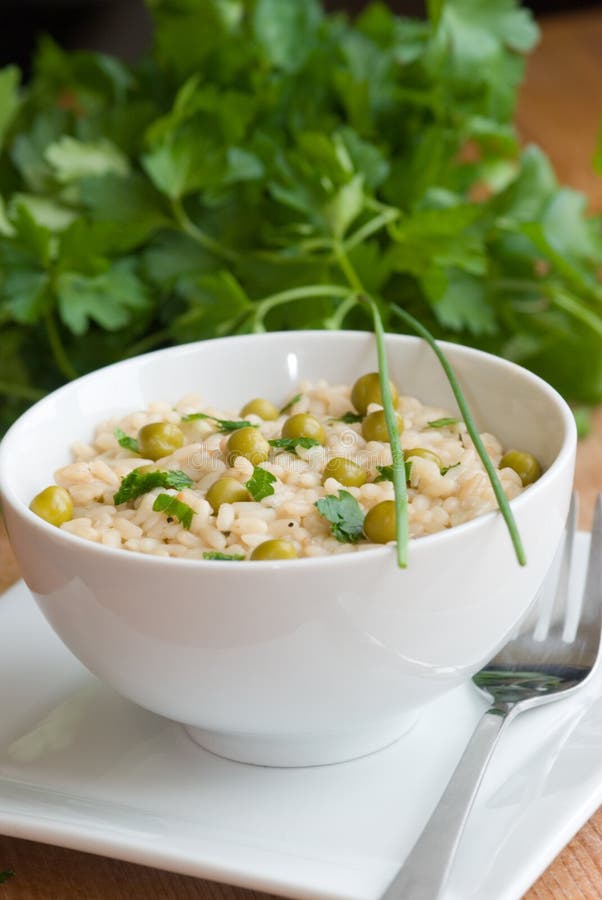 Risotto stock photo. Image of food, chives, dinner, risotto - 12718194
