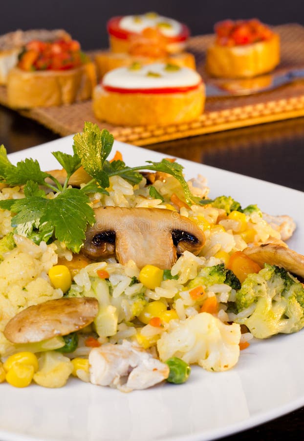 Wild Mushroom Risotto stock image. Image of color, rice - 27568659