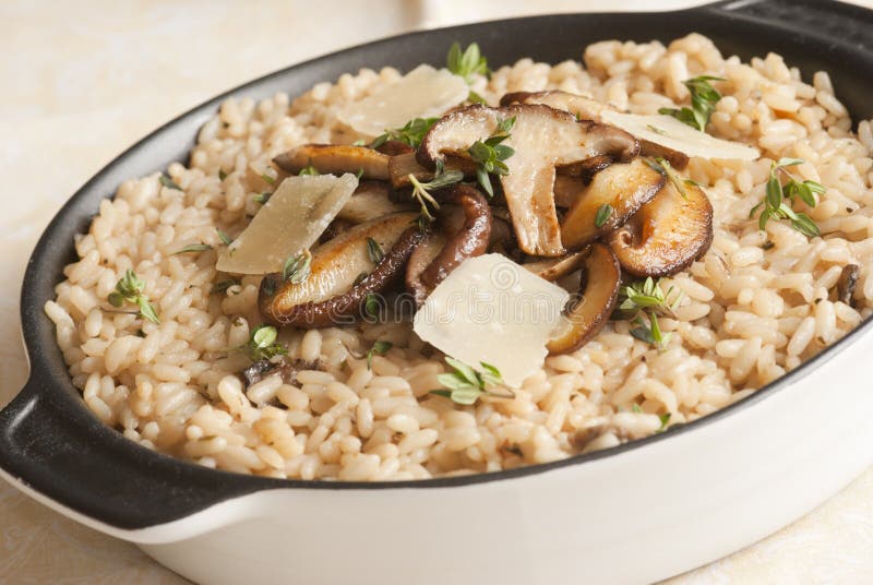 Wild Mushroom Risotto stock image. Image of color, rice - 27568659
