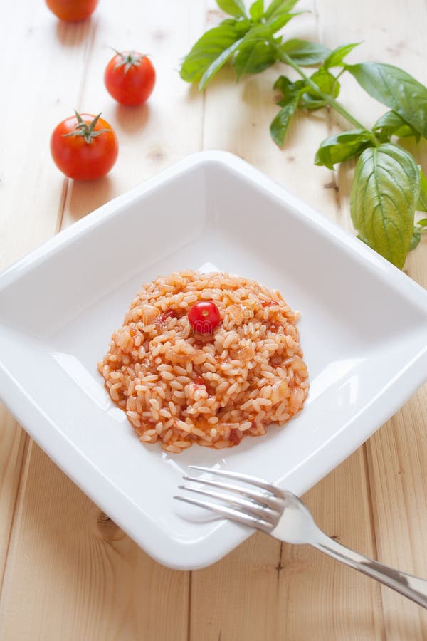 Risotto al pomodoro stock image. Image of dish, light - 26105985