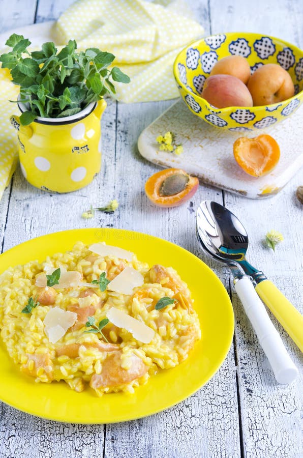 Risotto with apricots stock photo. Image of cooking, curry - 44401134