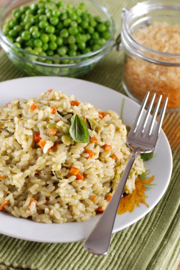 Risotto with Assorted Vegetables Stock Photo - Image of meal ...