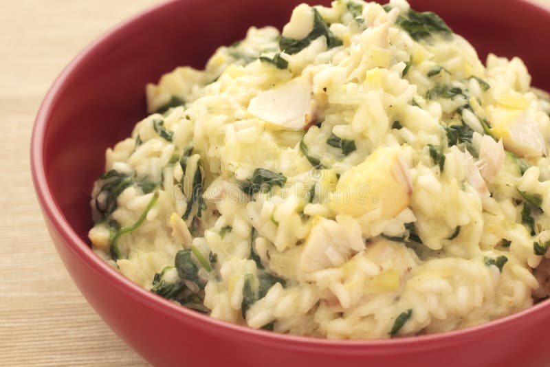 Risotto stock photo. Image of haddock, risotto, spinach - 35154770