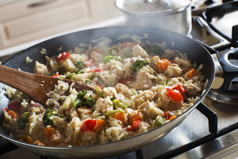 Risotto cooking stock image. Image of food, cooking, lunch - 48702681