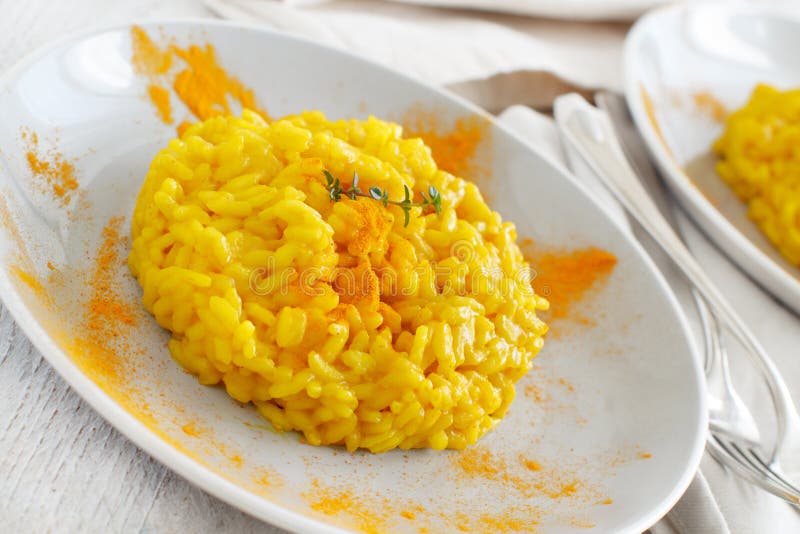 Risotto with curcuma stock image. Image of healthy, space - 106395621