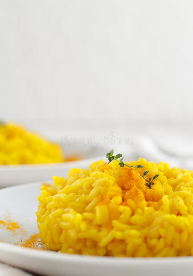 Risotto with curcuma stock image. Image of prepared - 107383919