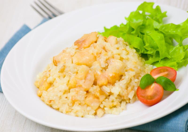 Risotto with fish stock image. Image of lunch, nutritious - 29398673