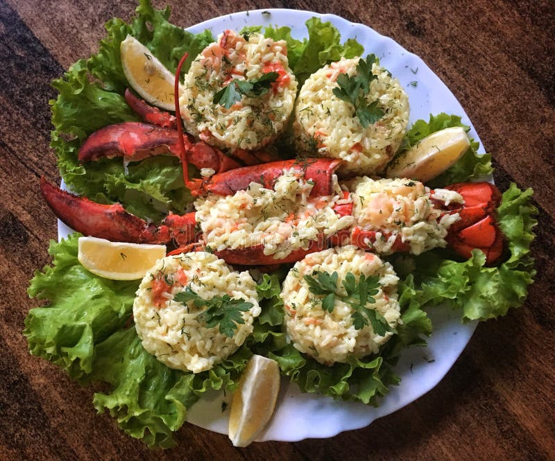 Risotto with lobster stock photo. Image of lobster, tasty - 125328220