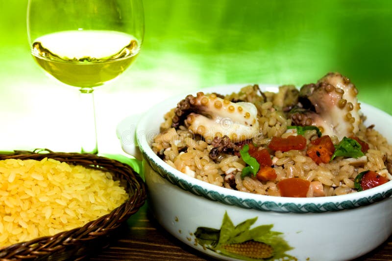 Risotto with Octopus stock photo. Image of mediterranean - 14585162