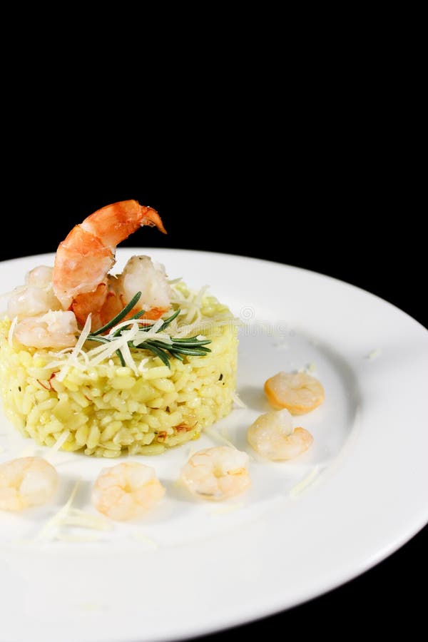 Risotto with royal shrimp stock photo. Image of restaurant - 88502528