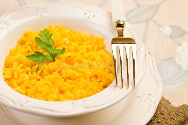 Risotto with saffron stock photo. Image of meal, corn - 22838330