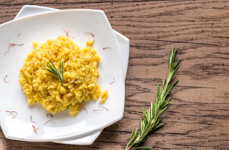 Risotto with saffron stock image. Image of cheese, gourmet - 51938841