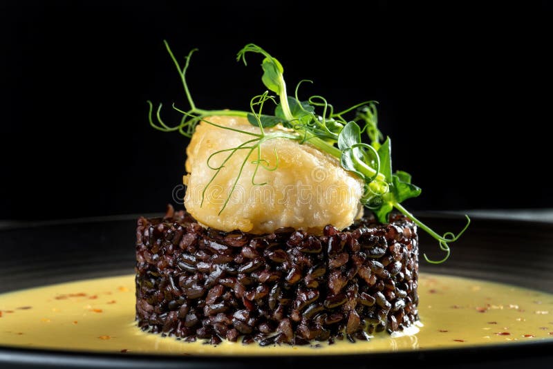 Lemon Baked Cod Brown Rice Stock Photos - Free & Royalty-Free Stock ...