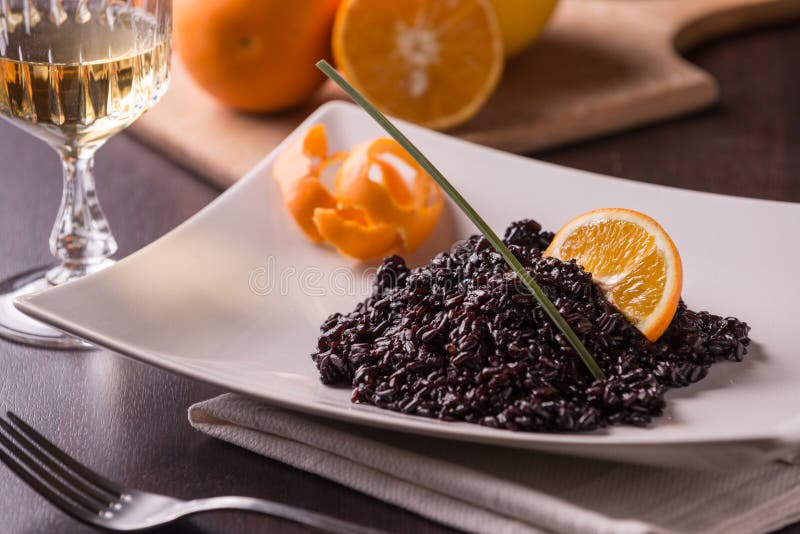 Risotto venere stock photo. Image of rice, nero, white - 63868280